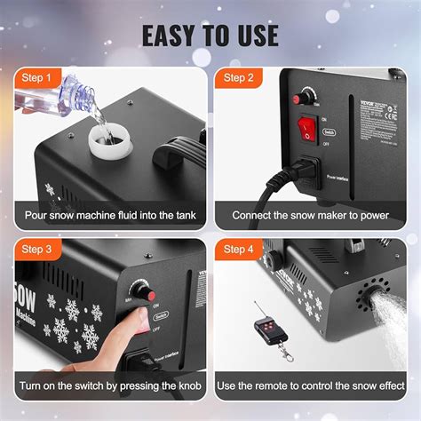 1500w Snowflake Machine With Led Rgb Lights Remote 1500w With Led Rgb