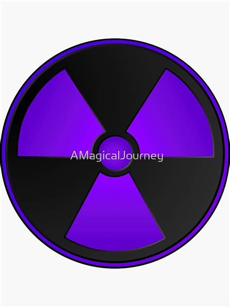 Purple Radioactive Symbol Sticker By Amagicaljourney Redbubble