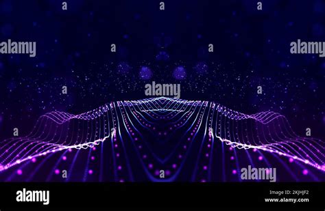 Glow Blue Particles Form Lines Symmetrical Structures 4k Looped Sci Fi 3d Stock Video Footage