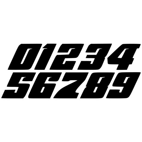 Racing Numbers Sheet Of 20 Numbers Vinyl Decal V3 Motocross Mx Dirt Bike Die Cut Stickers Etsy