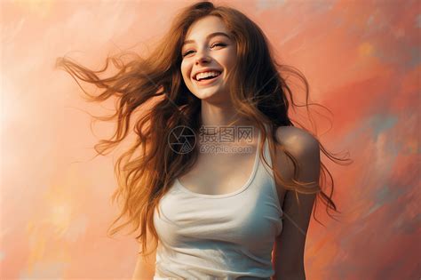 明媚笑容的女孩高清图片下载 正版图片600942534 摄图网