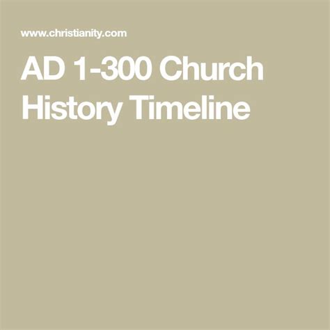 Ad 1 300 Church History Timeline History Timeline Church History