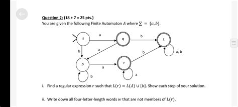 Solved You are given the following Finite Automaton 𝐴 where Chegg
