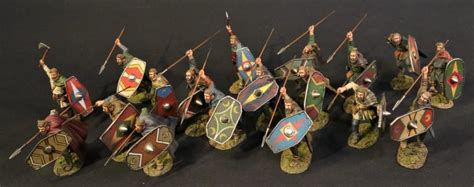 Ag 07a Germanic Cherusci Warrior Advancing With Spear And Shield Troops