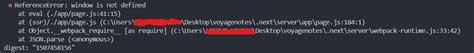 Need Help Referenceerror Window Is Not Defined In Nextjs Fully