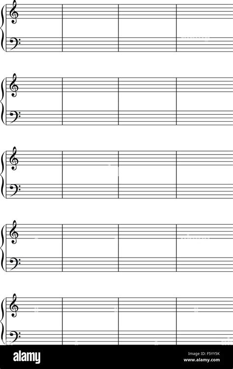 Blank Piano Sheet Music With Measures