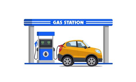 Cartoon Gas Station Clipart Gas Station Vector Clip Art Illustrations