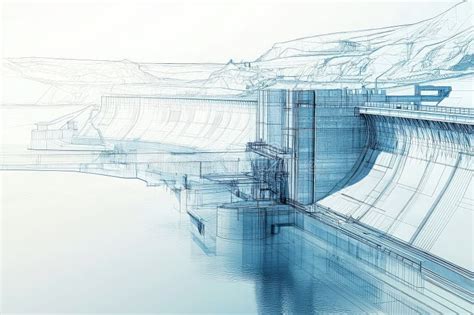 Modern Hydroelectric Dam Design Showcasing Intricate Architectural