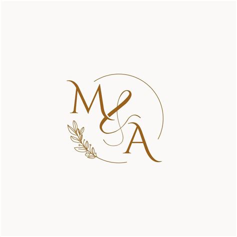 Ma Initial Wedding Monogram Logo 10254673 Vector Art At Vecteezy