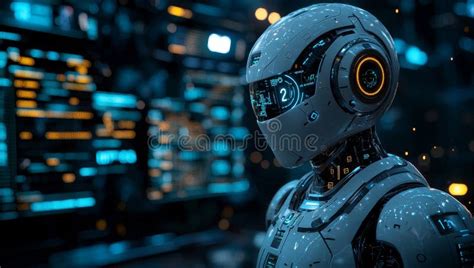 Bot Examining Chart Featuring Economic Growth Graph And Market Analysis