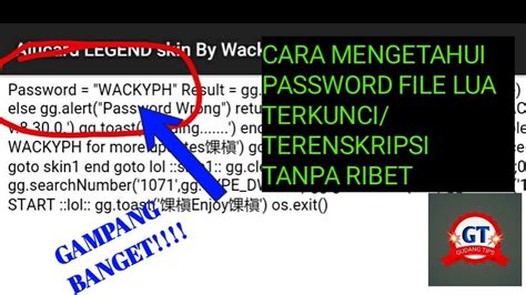 Cara Mengetahui Password File Lua Terkunciterenskripsi Di Android