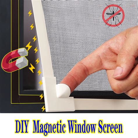자석 모기장 곤충 스크린 창 안티 모기 창삽입 Tulle Diy 사용자 정의 자석 자기 창 화면 Windows 이동식 빨 수있는