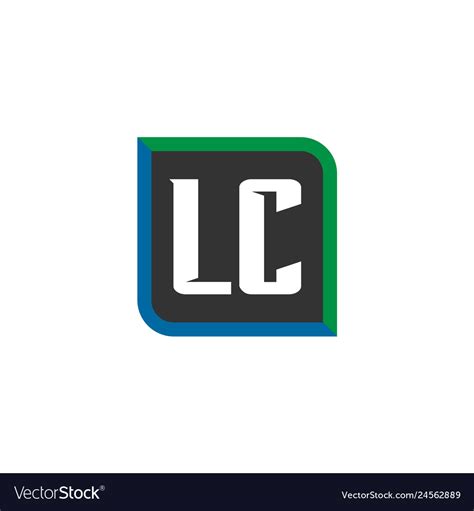 Initial Letter Logo Lc Template Design Royalty Free Vector