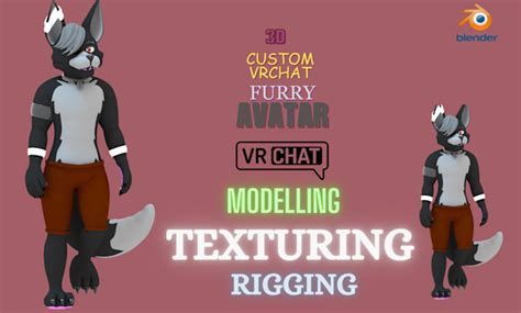 Model 3d Vrchat Avatar Vrc Furry Character Vrc Vtuber Model By