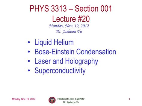 Ppt Phys 3313 Section 001 Lecture 20 Powerpoint Presentation Free