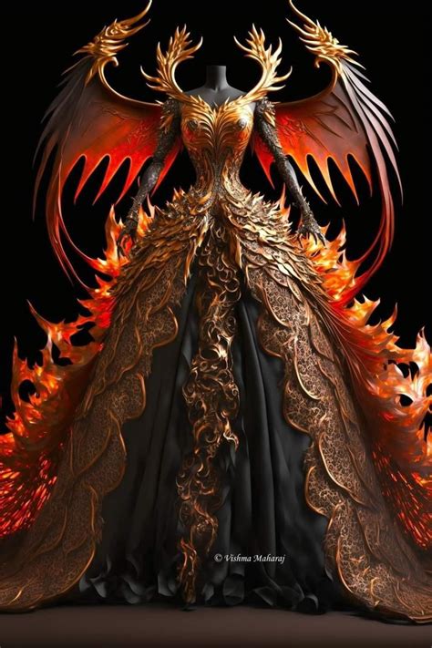 Firey Dress Fantasy Gowns Fantasy Dress Fantasy Clothing