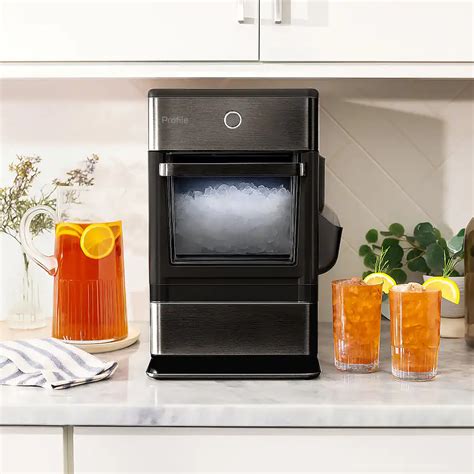 Ge Profile Opal Nugget Ice Maker With Rapid Ice Production Black Stainless Steel Opal01gbyts