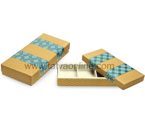 Small Mithai Box Paper Board 25 3x11 5x3 9 Cm Gold Color 3 Partitions For Flexible Use