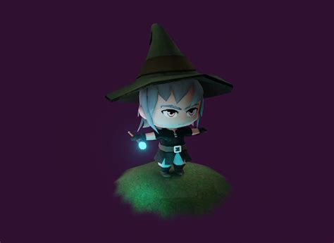 Mage Chibi Rigged 3d Model Flippednormals