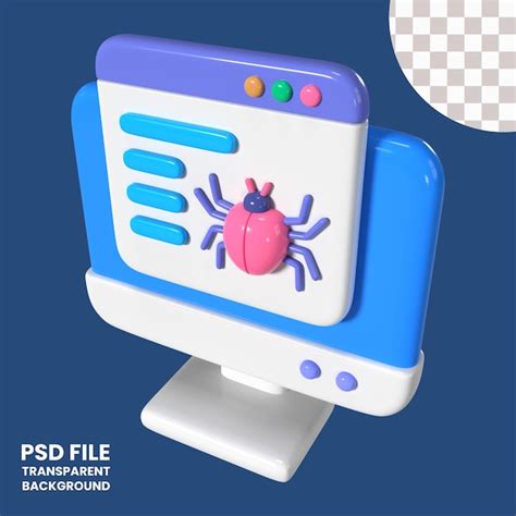Premium Psd Malware 3d Illustration Icon