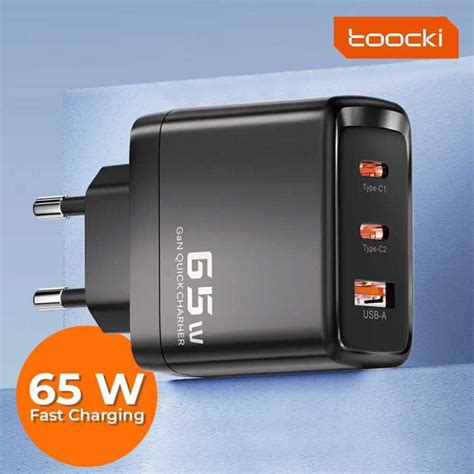 Jual Toocki Kepala Charger Usb Fast Charging Multi Port Pd Qc Gan 65w