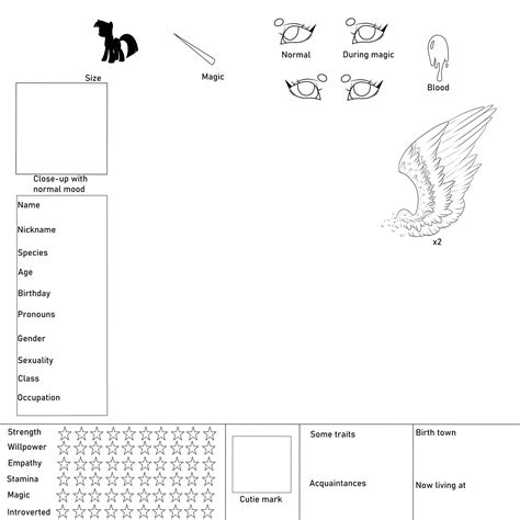 Blank Mlp Ref Character Sheet F2u By Cranberrycakeart On Deviantart