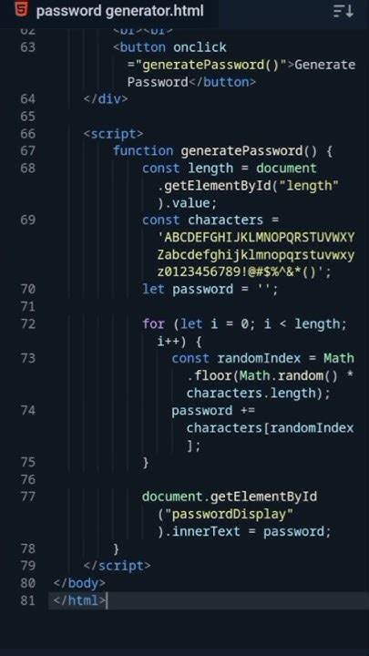 Strong Password Generator Using Html Css Javascriptit Helps To