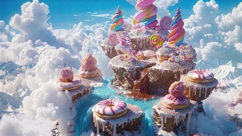 Candy Land In The Clouds Stock Illustration Illustration Of Abstract 326178197