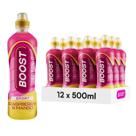 Boost Sports Drinks Raspberry And Mango 12 Isotonic Drink With Vitamin