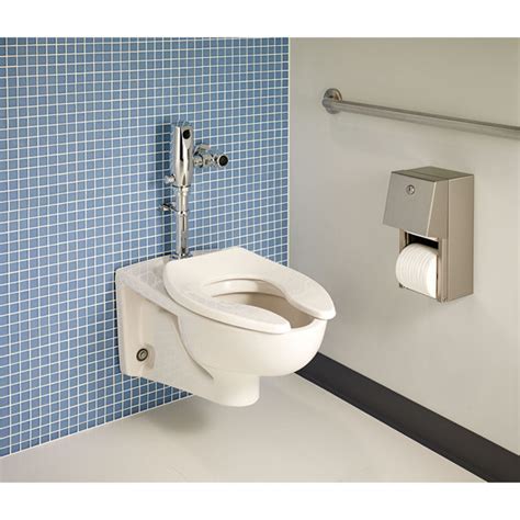 American Standard Afwall Gpf Elongated Wall Mounted Flushometer Toilet