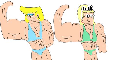 Beautiful Muscular Blondes Lori And Leni By Simpsonsfanatic33 On Deviantart