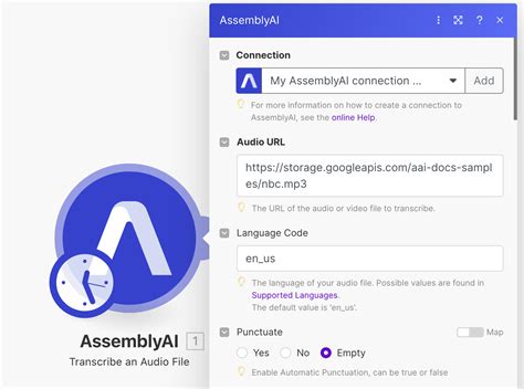 Integrate Make With AssemblyAI AssemblyAI API Reference