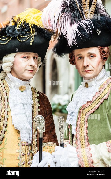 portrait of two medieval aristocratic noblemans in Venice Stock Photo ...