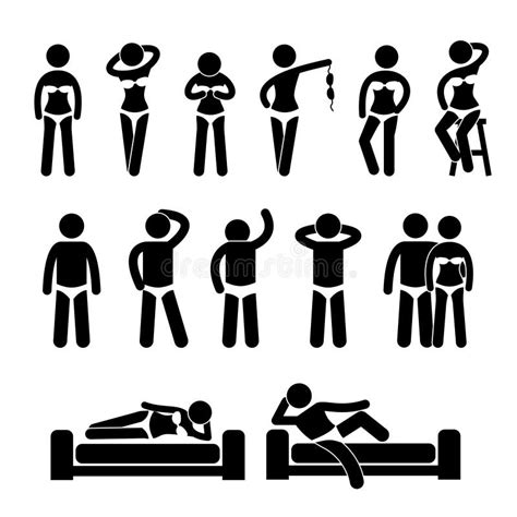 Lingerie Underwear Model Pictogram Stock Vector Illustration Of Body