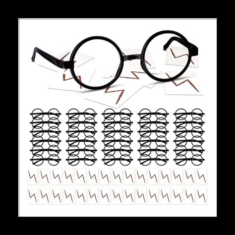 30 Pieces Wizard Round Glasses Frame No Lenses Eyeglasses With 30