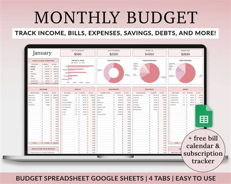 Monthly Budget Excel Template Free