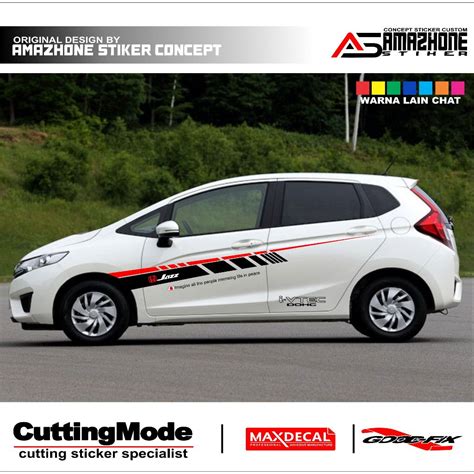 Jual Stiker Cutting Mobil Honda Jazz Sticker Body Samping Terbaru Mobil