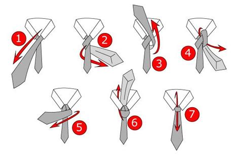 A Step By Step Illustration Of How To Tie A Tie This Illustration Uses
