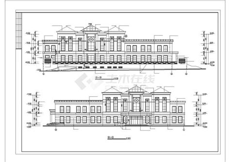 某3层小区会所（53米乘以3095米）设计cad全套建筑施工图【标注详细】住宅小区土木在线