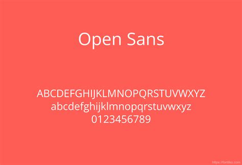 Open Sans Font Otf Ttf