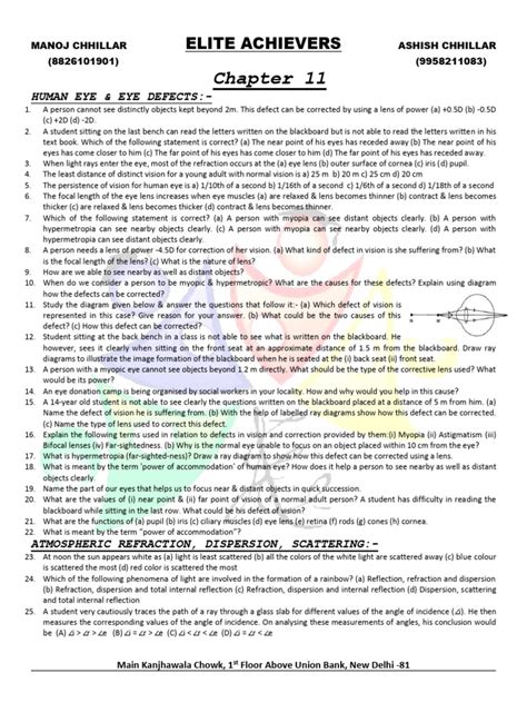 Chapter 11 Assignment Pdf Eye Human Eye