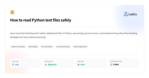 How To Read Python Text Files Safely Labex