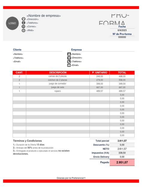 Formato Proforma 4 Pdf Economias Business