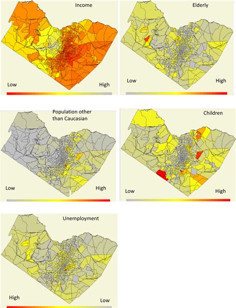 Spatial Distribution Of Population Characteristics Related To Download Scientific Diagram
