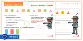 Grade R Coding And Robotics Complete Number Pattern
