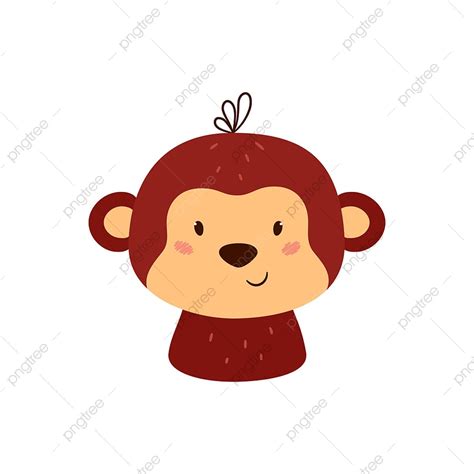 Gambar Monyet Lucu Kepala Simpanse Simpanse Bahagia Margasatwa Grafis Png Dan Vektor Dengan