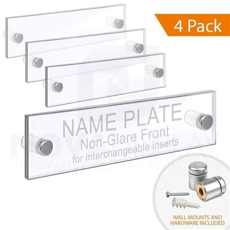 Acrylic Door Name Plates Set Of Clear And Non Glare Acrylic Blanks