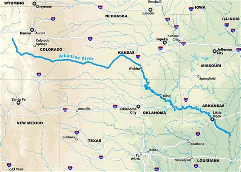 Missouri River Map Us Maps