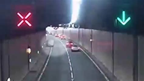 Moment Van Ping Pongs Off Tunnel Walls After Driver 64 Suffered A