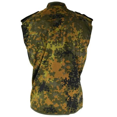 Flecktarn Vest Original German Army Vest Zipped Camo Gomilitar
